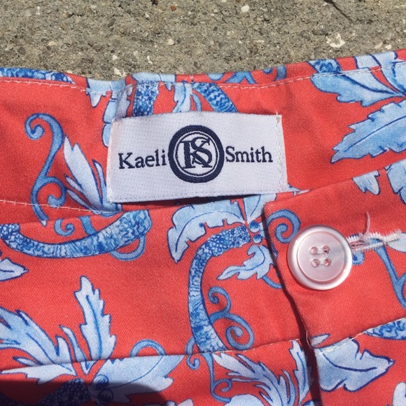 Kaeli Smith | Shorts | Kaeli Smith Orange And Blue Palm Tree Shorts Nwt ...